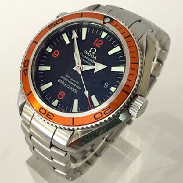 OMEGA SEAMASTER 600m ORANGE Planet Ocean Co-Axial Diver Watch - 168. ...