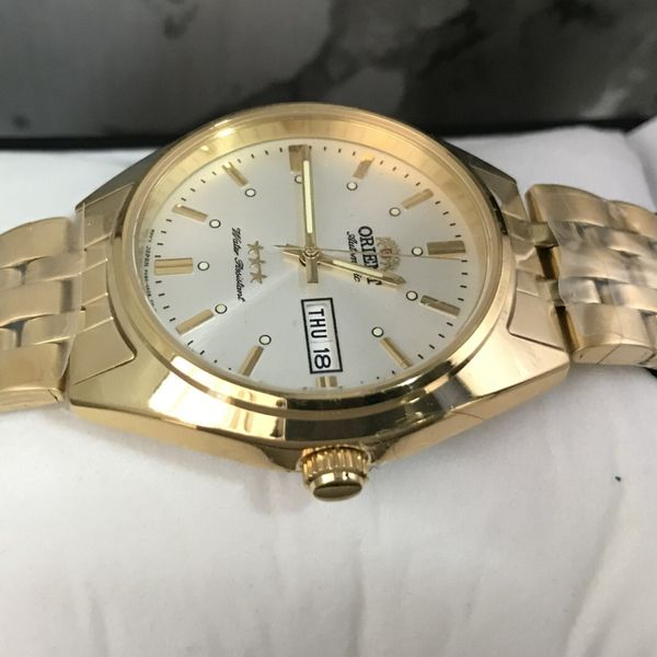 Orient Three Stars Automatic White dial Stainless Steel Gents Watch ...