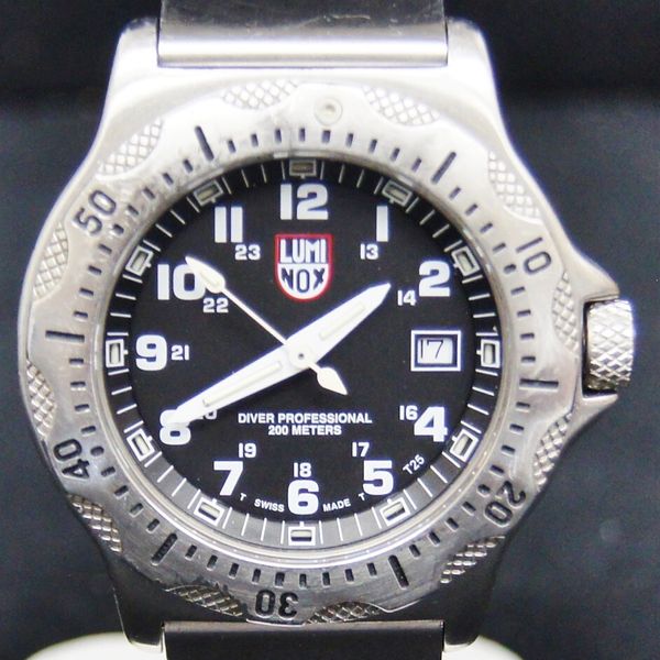 LUMINOX Series 8000 Black Dial Luminous Markers All S/S Mens 44mm ...