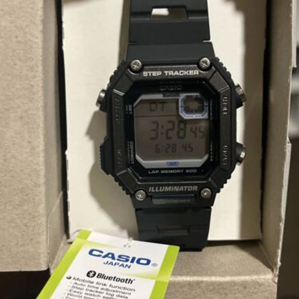 Casio Standard Digital Step Tracker Sports Quartz 100M Men's Watch WS-B1000-1AV | WatchCharts ...