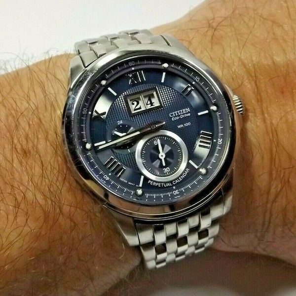 Mens Citizen Calibre 3100 BT0000-58L Eco-Drive Twin Big Date Watch BOX ...