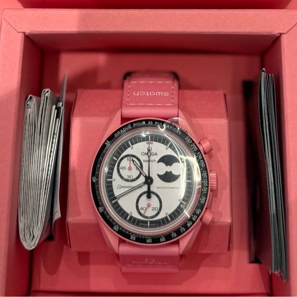 Omega x Swatch Mission to Pink Moonphase | WatchCharts Marketplace