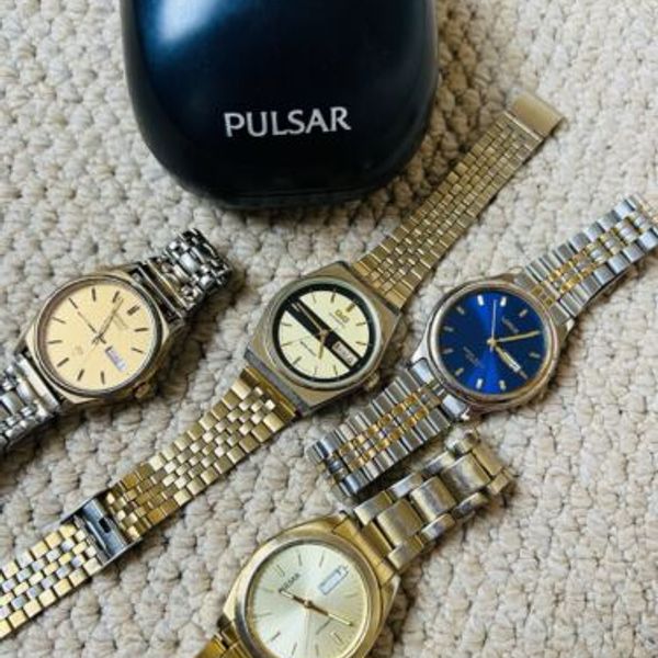 Small Collection Of Watchess Seiko, Automatic Q&Q, Pulsar Auto, Lorus ...