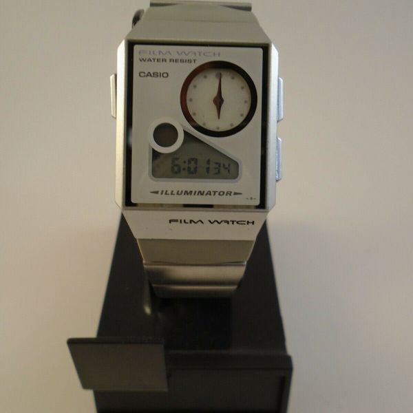 RARE VINTAGE LCD ANALOG CASIO FILM WATCH ILLUMINATOR FS-04 New Batt ...