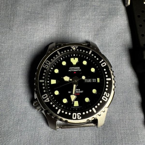 Citizen Promaster 42mm Silver Stainless Steel Case with Black Rubber ...