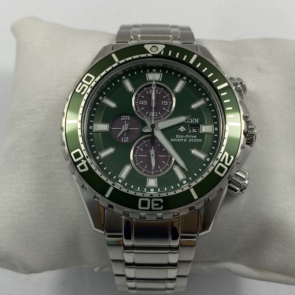Citizen Promaster Eco-Drive Green Dial Stainless Steel Mens Watch CA0820-50X | WatchCharts ...
