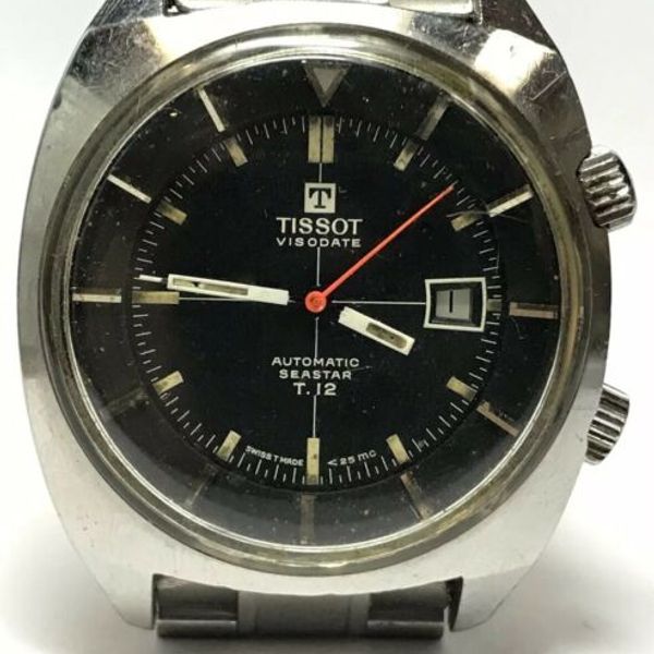 VINTAGE TISSOT VISODATE AUTOMATIC SEASTAR T.12 SUPER COMPRESSOR WRIST ...