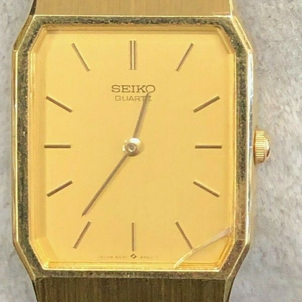 Vintage Men's SEIKO QUARTZ 6530-5790 Gold Tone Watch New Battery ...
