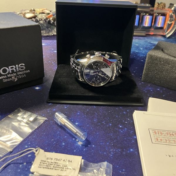 Oris Artelier Chronograph Watch Ref. 7547 Automatic Working Calibre 676 ...