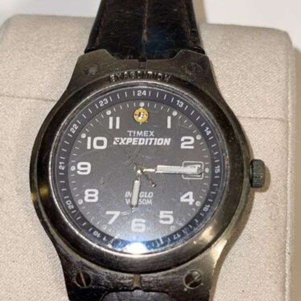 Timex Expedition Indiglo WR50M Men's Stainless Wrist Watch Run | WatchCharts Marketplace