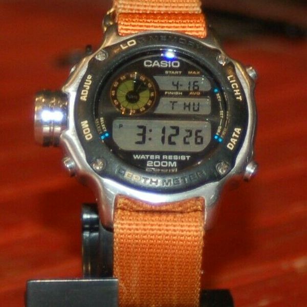 Vintage Casio DEP-510 Module 973 Dive Chronograph Awesome! Japan Twin ...