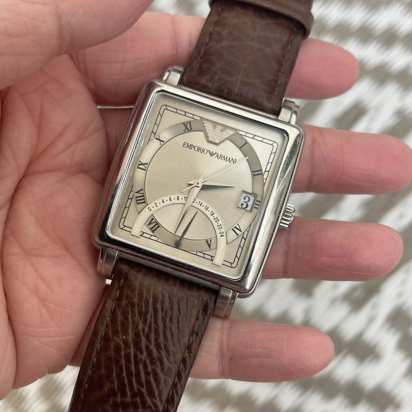 Emporio Armani Mens Quartz Watch With 24 Hours Sub-dial And Date AR ...