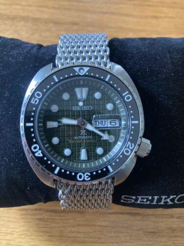 seiko king turtle srpe05 W/ Shark Mesh Bracelet | WatchCharts Marketplace