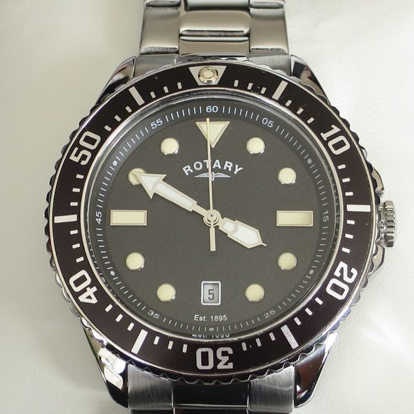 Rotary Diver Menâ s Watch â GB00632/04 â Stainless Steel, Date Display ...