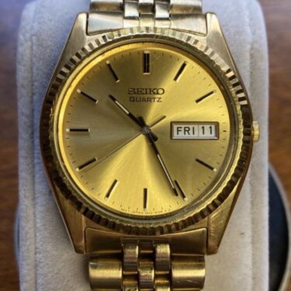 Seiko 1995 7N43-8111, Gold-Plated Quartz Mens Watch | WatchCharts ...