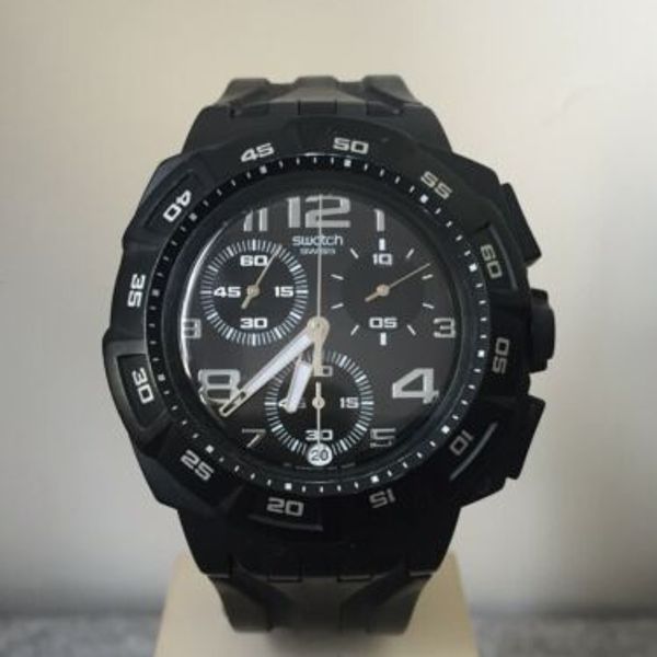 Swatch Swiss Made Chronograph ETA V8 Quartz Mens Watch Rare Vintage ...