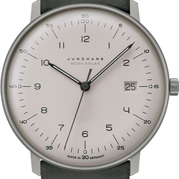 Junghans 059 2023 02 Watch Men's max Bill MEGA Max Bill Mega Solar Sapphire Glass Radio Clock ...