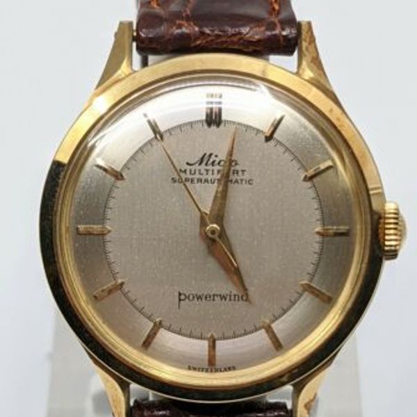 14k Solid Gold 1960's Vintage Mido Multifort Super Automatic Powerwind ...