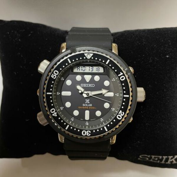 Seiko Arnie SNJ025 Hybrid Prospex Analog Digital 48mm Solar Diver Watch ...