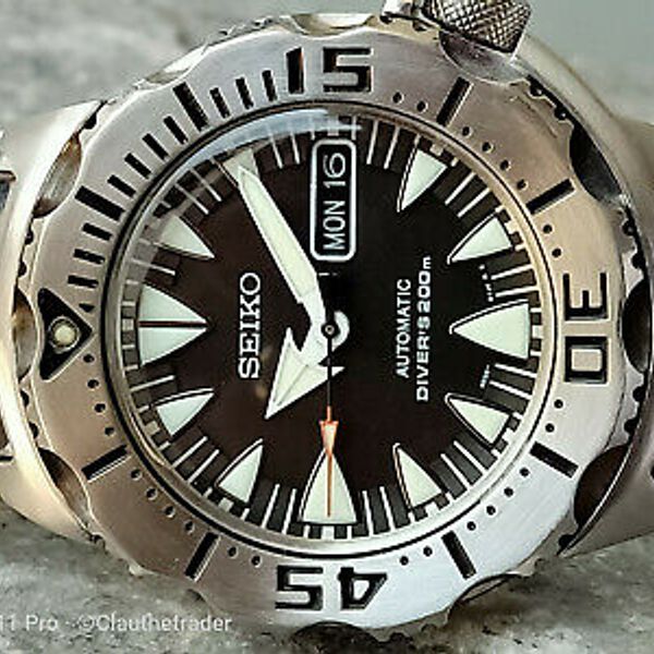 RARE SEIKO DIVER 4R36-01J0 SRP307K2 2ND GEN BLACK MONSTER AUTOMATIC ...