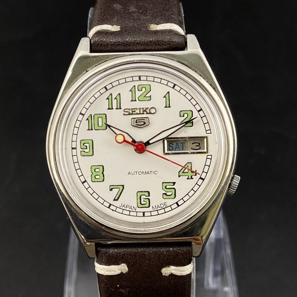 Vintage Seiko 5 Automatic 17 Jewels Cal.7009 Day-Date Men's Wrist Watch WF11 | WatchCharts