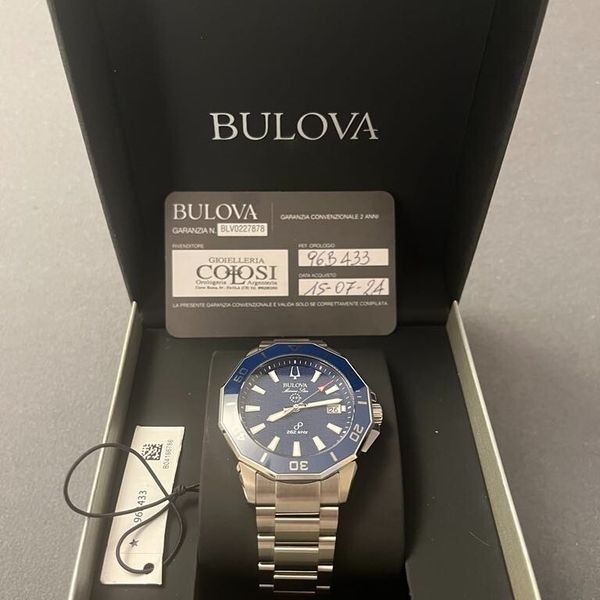 Bulova Marine Star Divers Watch, Blue, 96B433, Ceramic bezel, 262 Khz ...