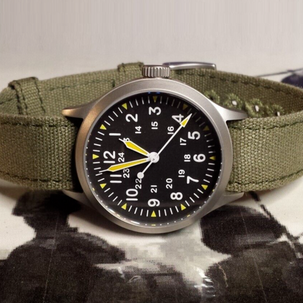 A Vietnam War Era GG-W-113 Design Homage Mechanical/Quartz Hybrid Watch ...