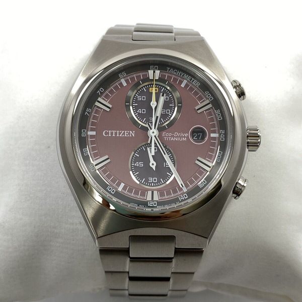 Citizen Chronograph Eco-Drive Red Dial Titanium Men's Watch CA7090-52X ...