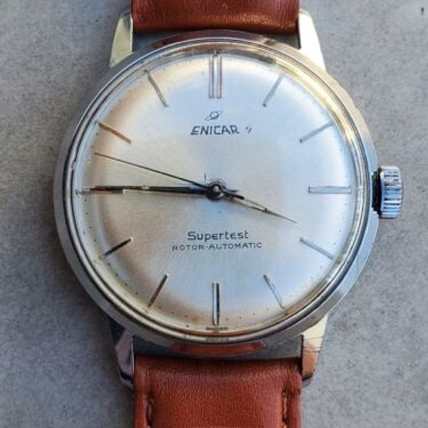 Orologio Vintage Enicar Ultrasuoni Supertest 33 Jewel AR 1124 Rotore ...