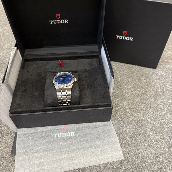 TUDOR Royal 38mm 28500 Date Blue Dial Automatic Men's Watch - Perfect ...