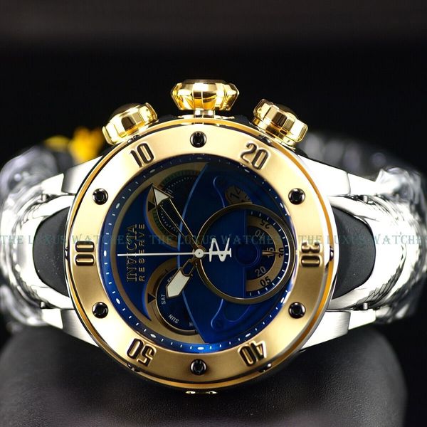 Invicta Reserve 60mm KRAKEN Swiss MADE Chronograph Sapphire Blue Dial ...