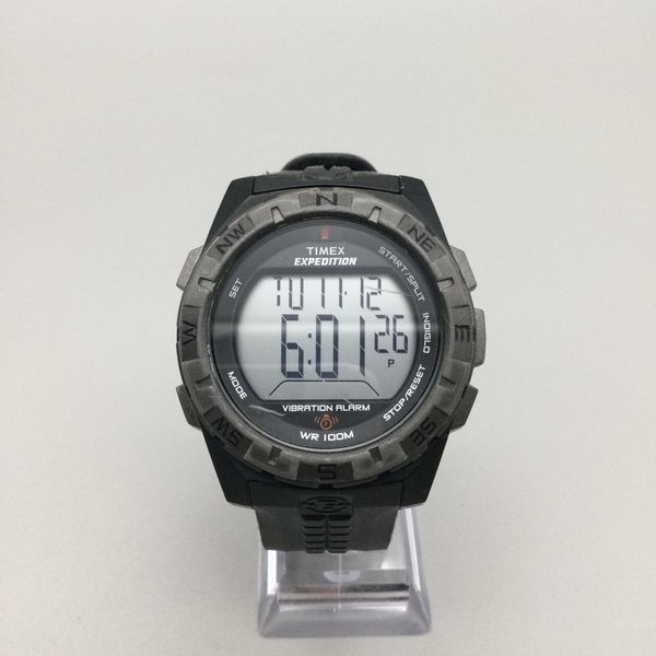Timex Expedition Watch Men Indiglo 46mm Digital Vibration Alarm New ...