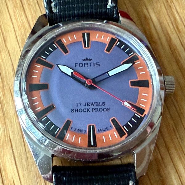 FORTIS of Switzerland Vintage Wristwatch 35mm With 17 Jewels Hand Wound ...
