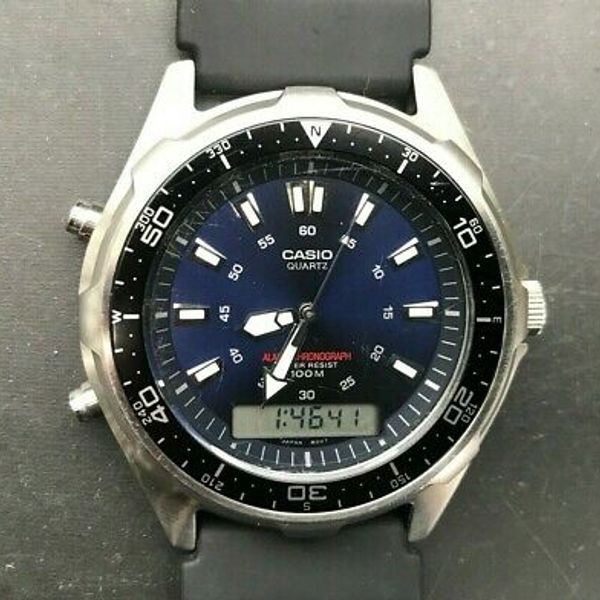CASIO Diver AMW-320R (2701) 10BAR Analog & Digital 45mm watch - New ...