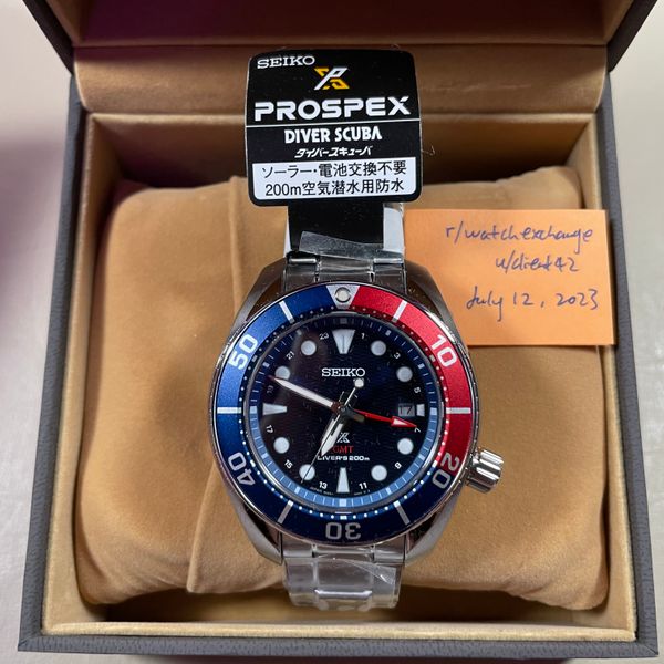 [WTS] New Seiko Prospex SBPK005 5K65 Solar Quartz GMT Pepsi Sumo Divers ...