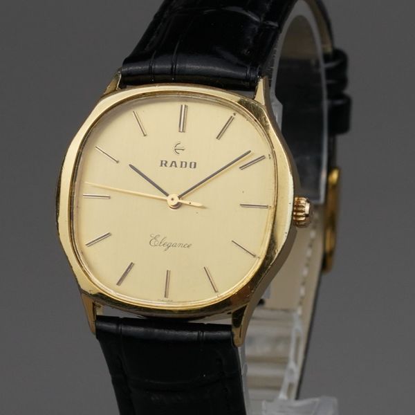 RADO Elegance Men's Watch Automatic Gold 32mm Vintage New Leather Band ...