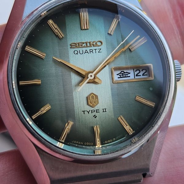 Vintage 1976, GREEN SEIKO QUARTZ TYPE II, 0903-8140, JDM | WatchCharts ...