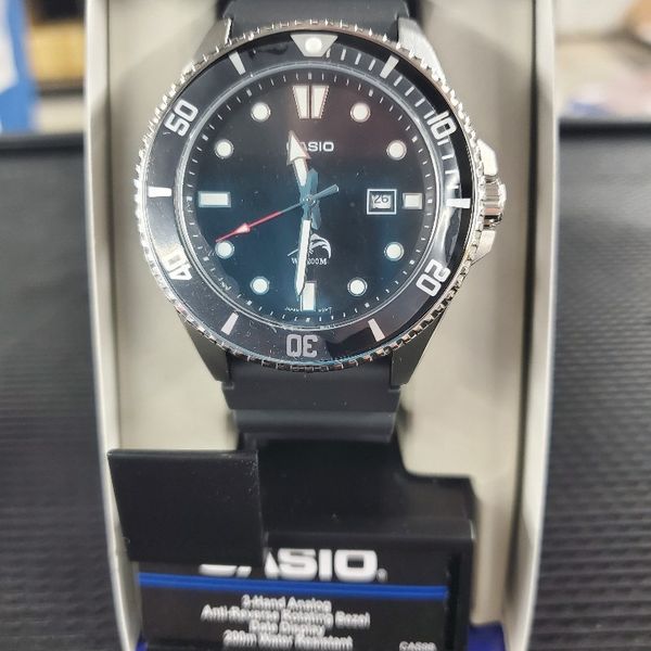 Casio Mens Black Strap Watch Mdv106-1a | WatchCharts Marketplace