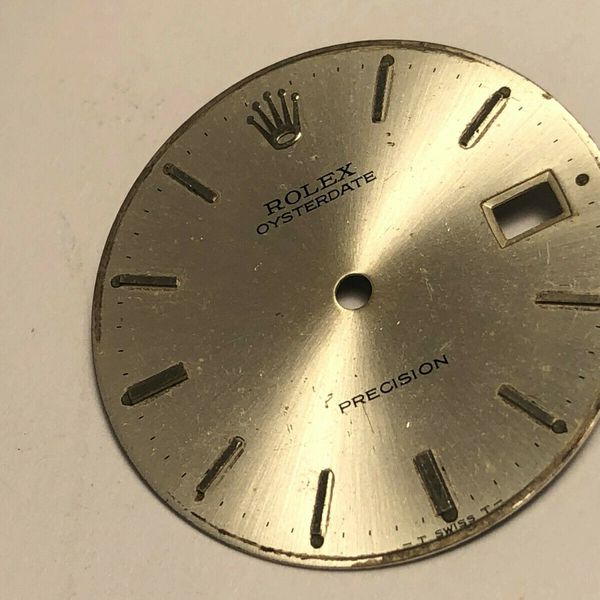 AUTHENTIC ROLEX DIAL FOR 6694 OYSTERDATE PRECISION BEYELER BREVETS A.V ...