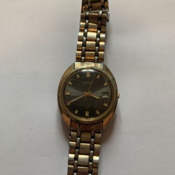 Watchmakers Spares Wristwatch ~ Auto Calendar Seiko 7005-8030 Gold ...