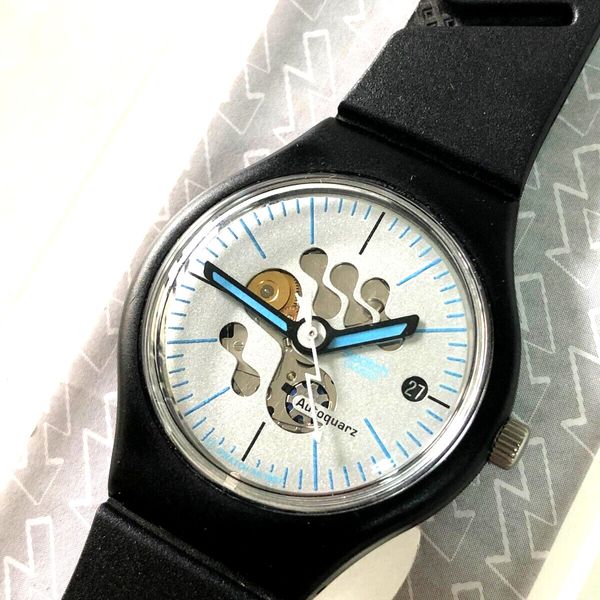 SWATCH AUTOQUARTZ - STB401 ELECTRONS KINETIC NEW BATTERY NEW & RARE ...