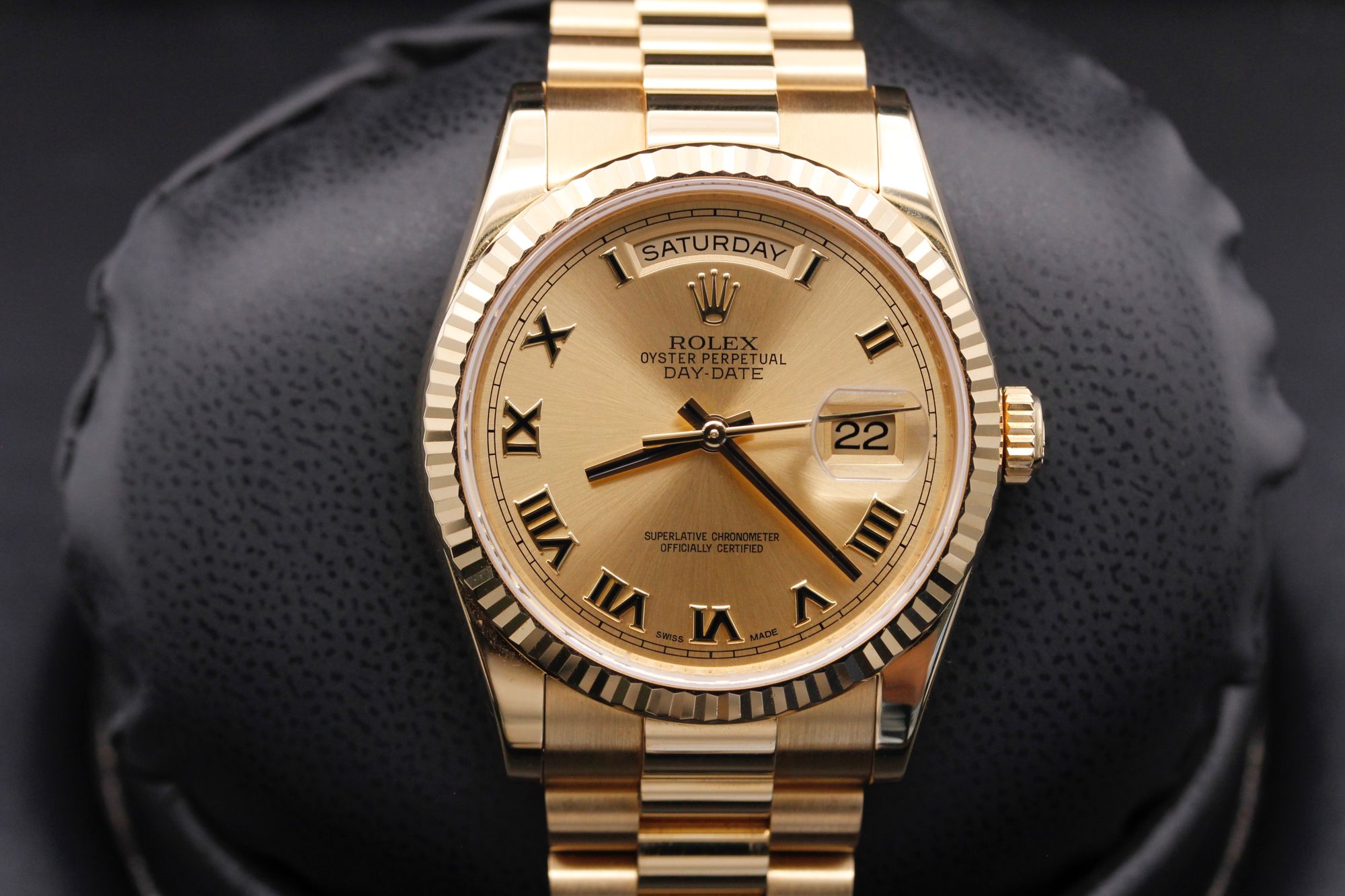 FSOT: Rolex Day Date - 118238 - Champagne Roman - Yellow Gold - 36mm ...