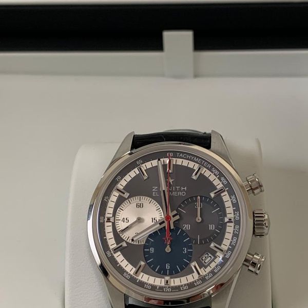 FS: Zenith El Primero 38mm Grey dial on Strap | WatchCharts Marketplace