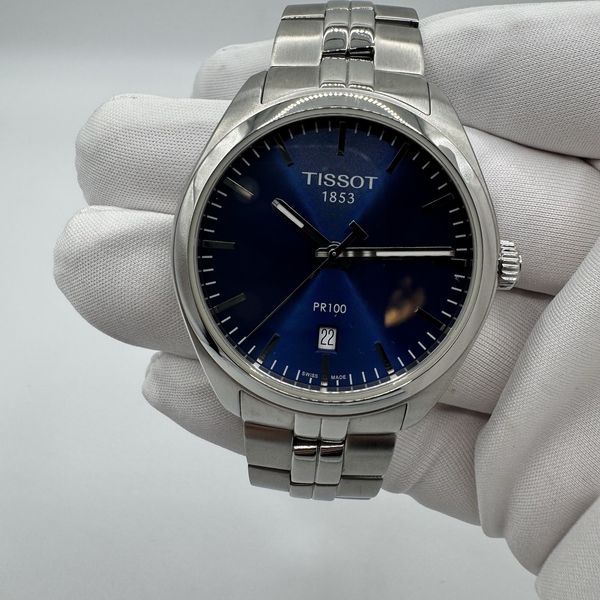 Tissot PR 100 Menâ s Quartz Watch Blue Dial T101410A | WatchCharts ...