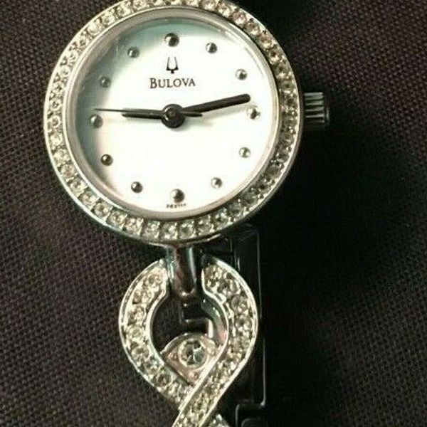 Bulova Women's Silver Tone Crystal Accented Watch 96X115 | WatchCharts