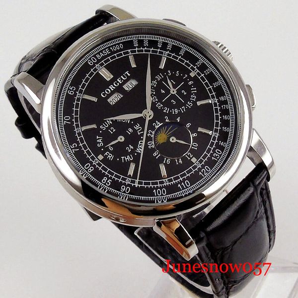 CORGEUT New Classic 42mm Automatic Watch Month Year Date Indicator ...