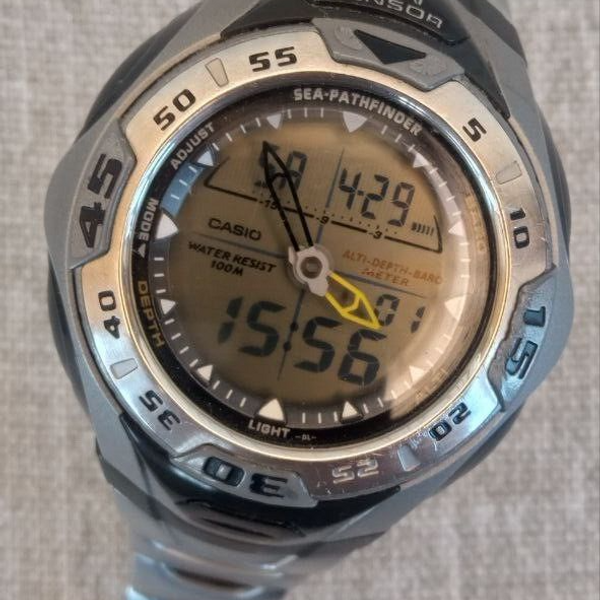 CASIO WRISTWATCH SEA-PATHFINDER SPF-60D ALTI-DEPTH-BAROMETER ...