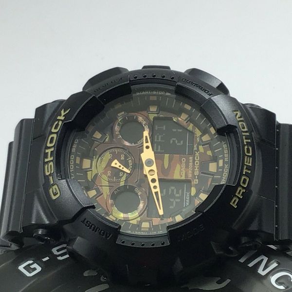 CASIO G-SHOCK DIGITAL QUARTZ BLACK RESIN MEN'S WATCH GA-100CF-1ADR ...