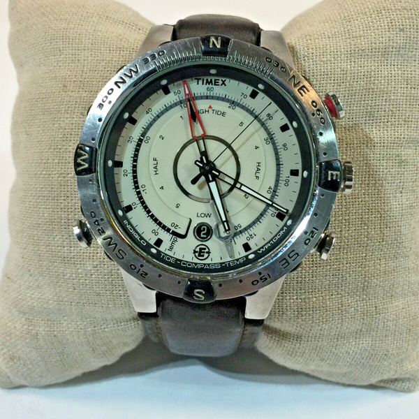 Vintage Timex Intelligent Quartz Men's Tide-Temp-Compass Watch T2N721 ...