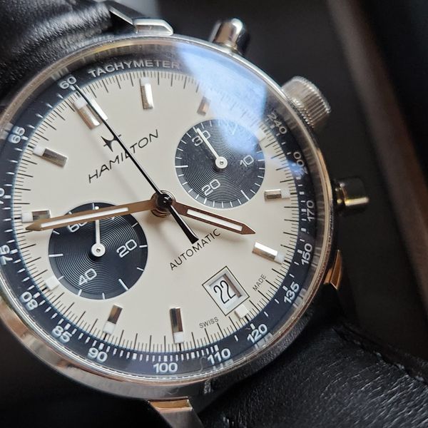 Men's Hamilton Intra-Matic Chronograph Watch Panda Dial 40mm ...